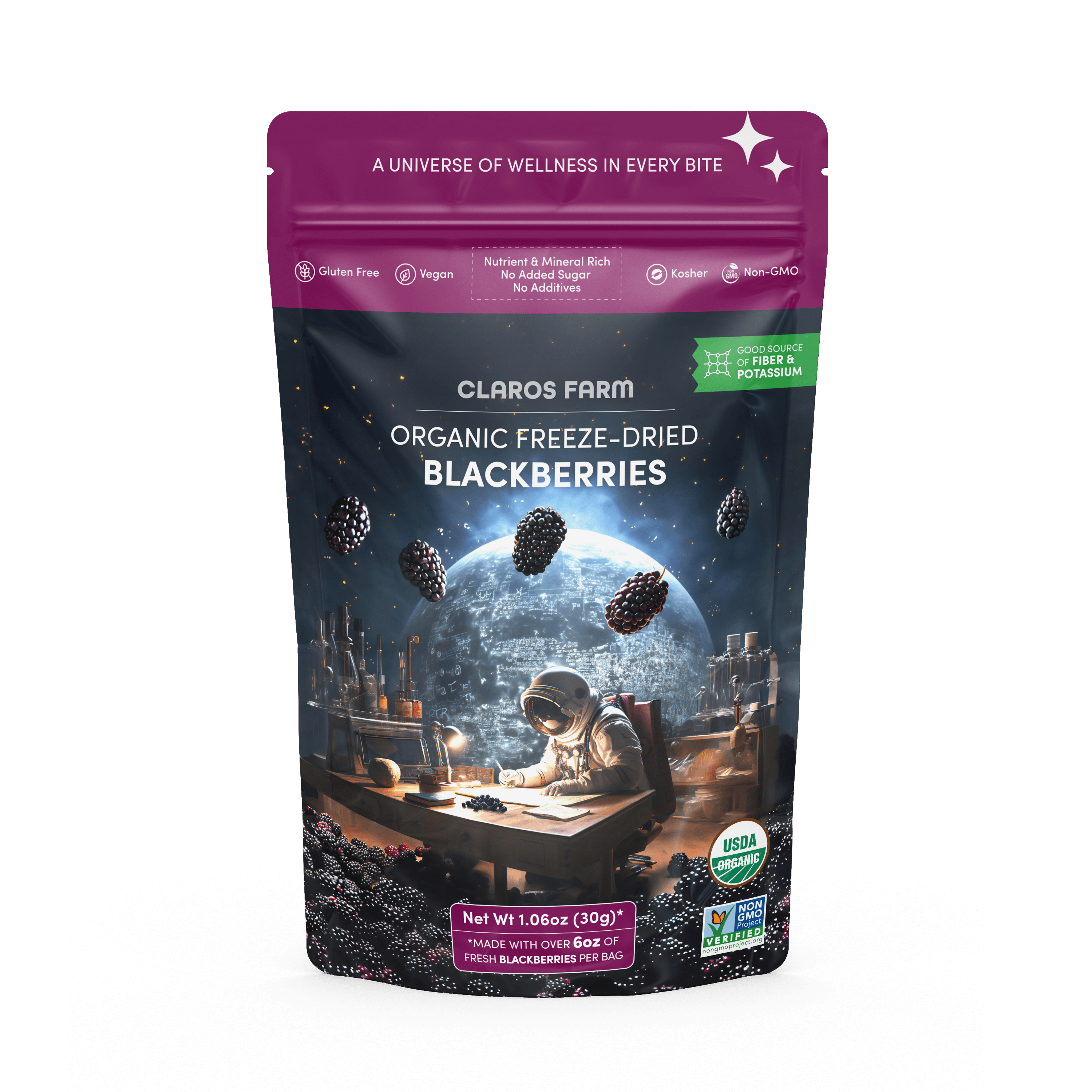 Organic Freeze Dried Blackberries | Claros Farm – Claros Farm Store